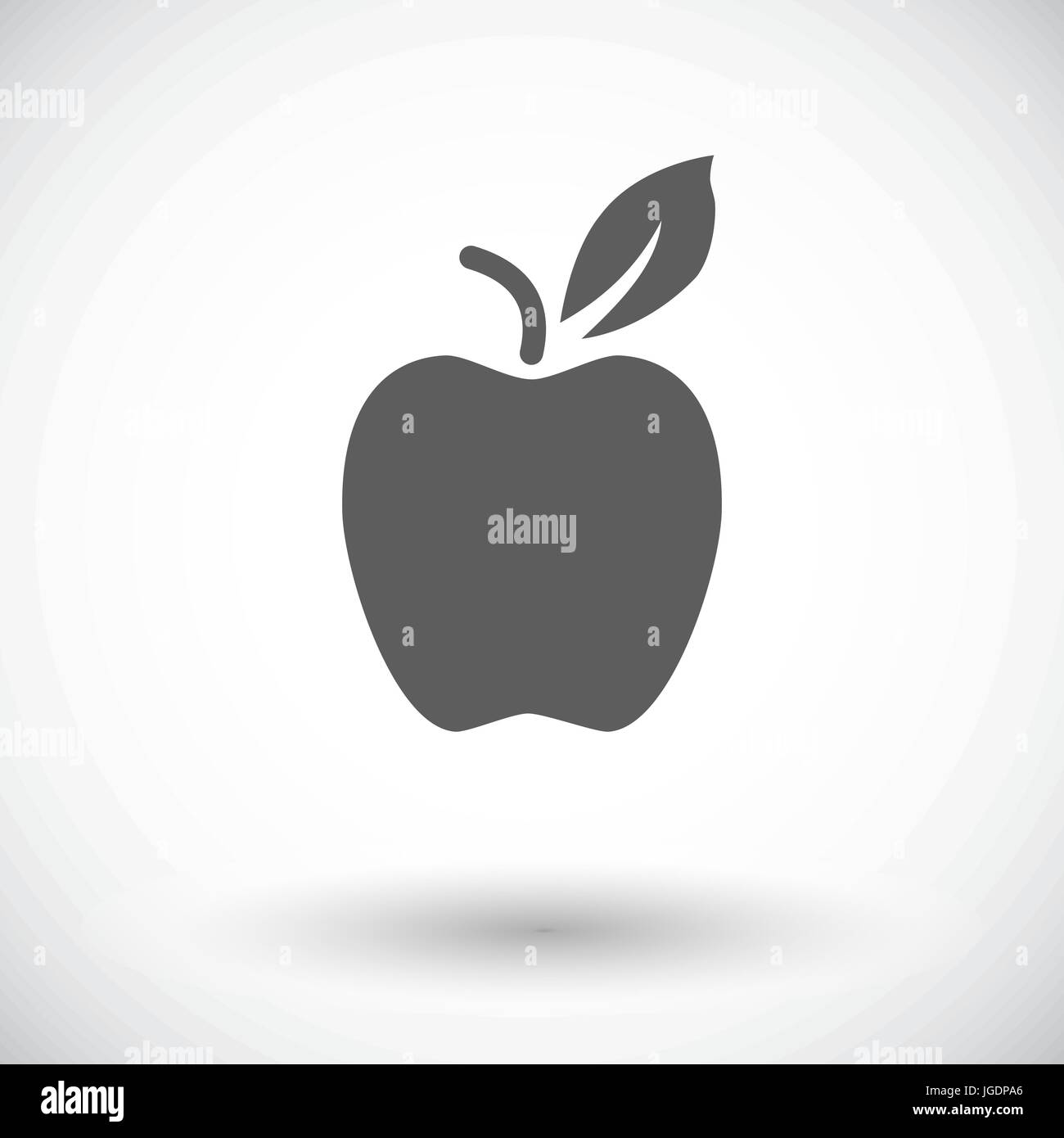 Apple. Single flat icon on white background. Vector illustration Stock ...