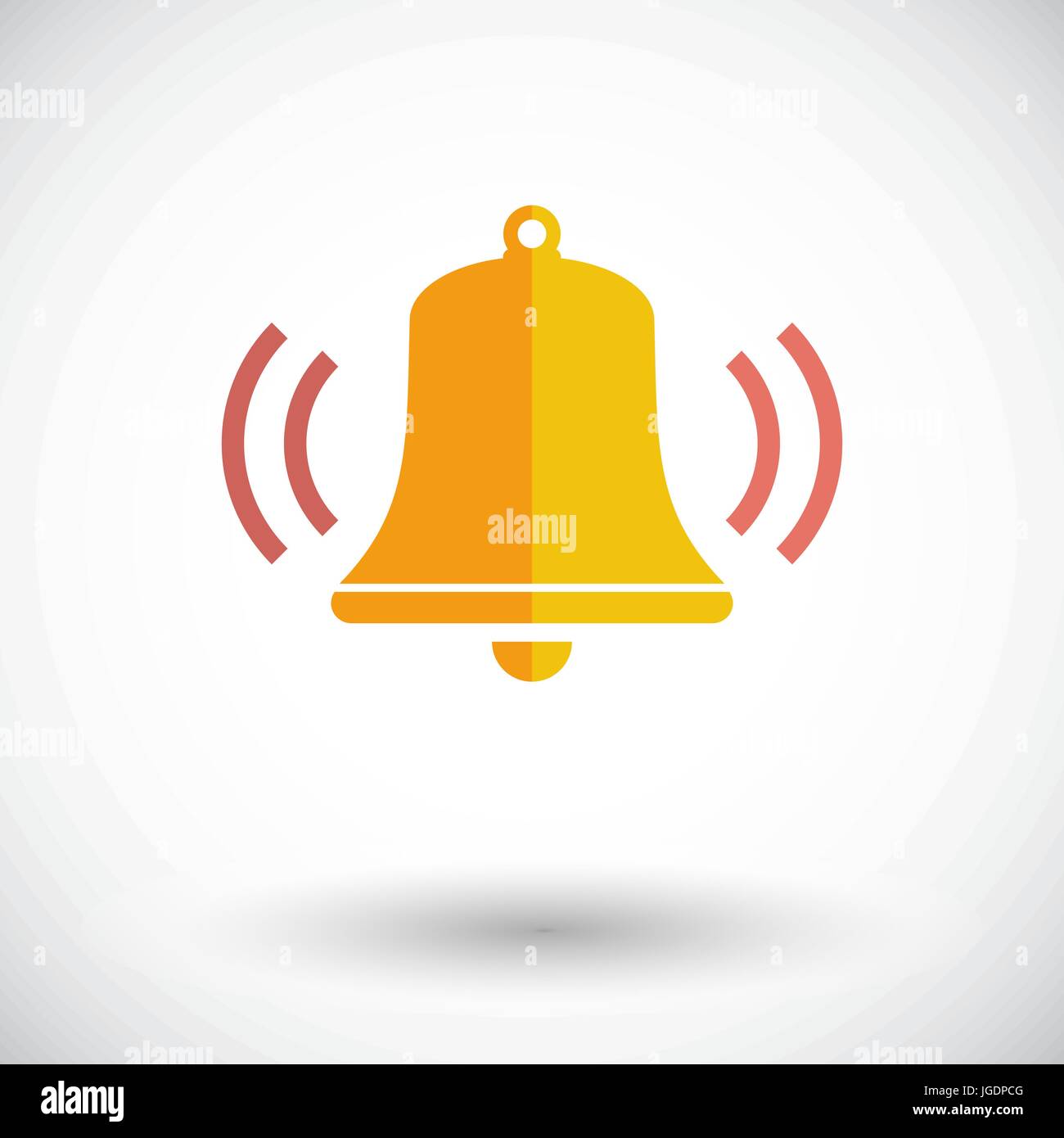 Bell. Single flat icon on white background. Vector illustration Stock ...