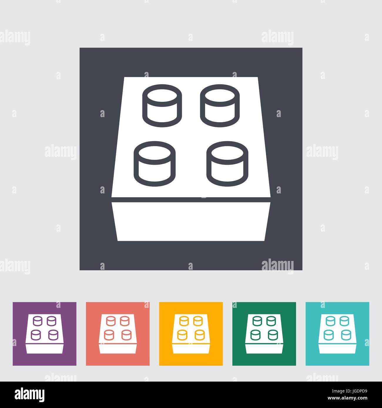 Building block icon. Flat vector related icon for web and mobile ...