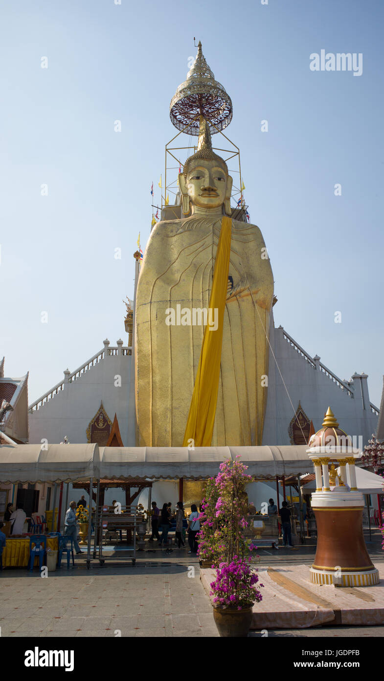 Statue of Buddha covered in gold. Bangkok, Thailand Stock Photo - Alamy