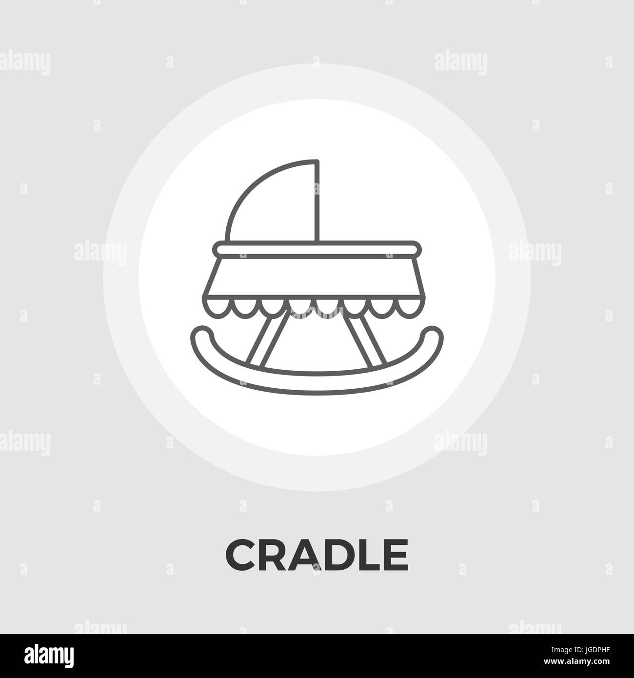 Cradle icon vector. Flat icon isolated on the white background ...