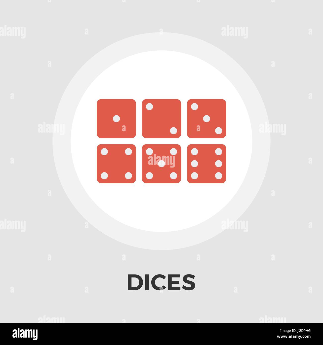 Dices icon vector. Flat icon isolated on the white background. Editable ...