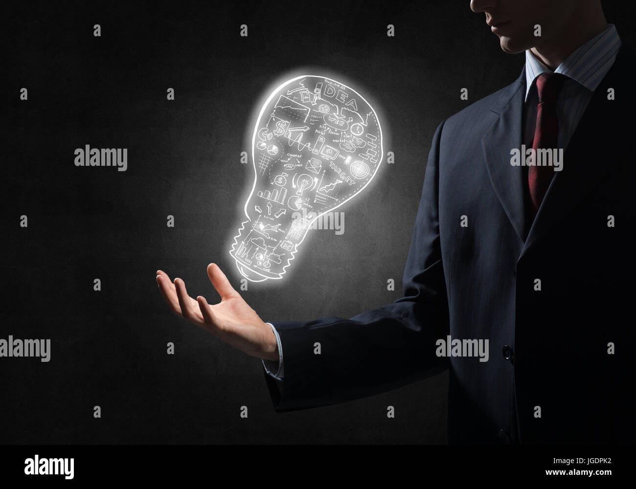 Bright idea for success achieving Stock Photo - Alamy