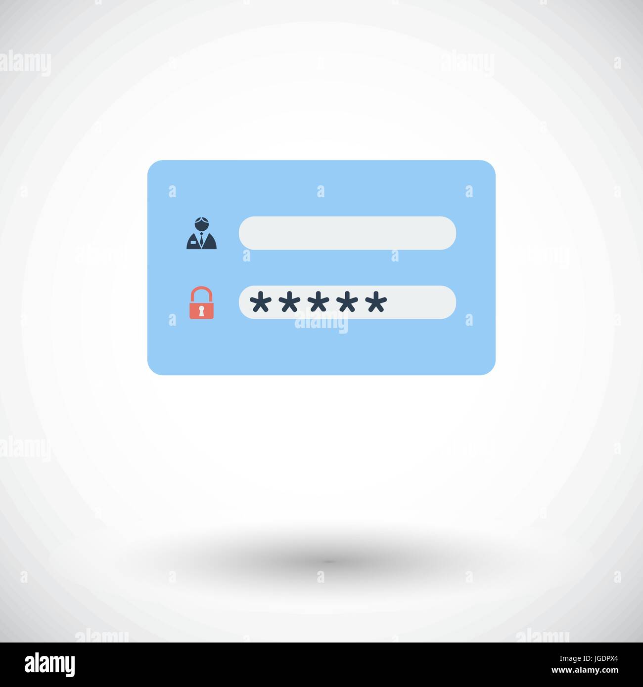 Login. Single flat icon on white background. Vector illustration Stock ...