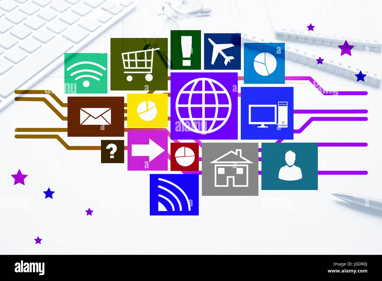 Interface design for mobile and web application Stock Photo - Alamy
