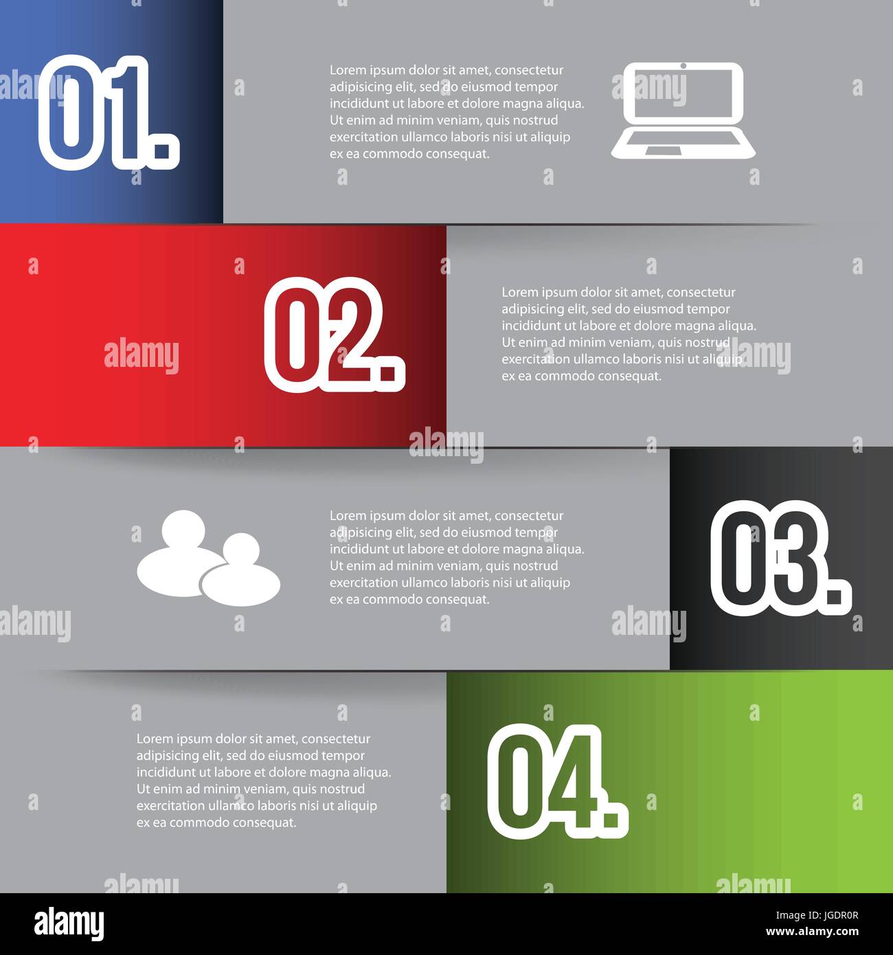 Colorful Banners - Infographic Cover Design with Icons - Illustration ...