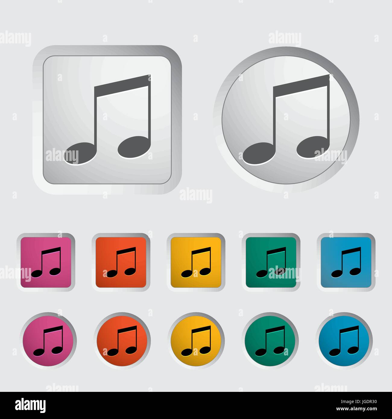 Music note symbols. Vector illustration Stock Vector Image & Art - Alamy
