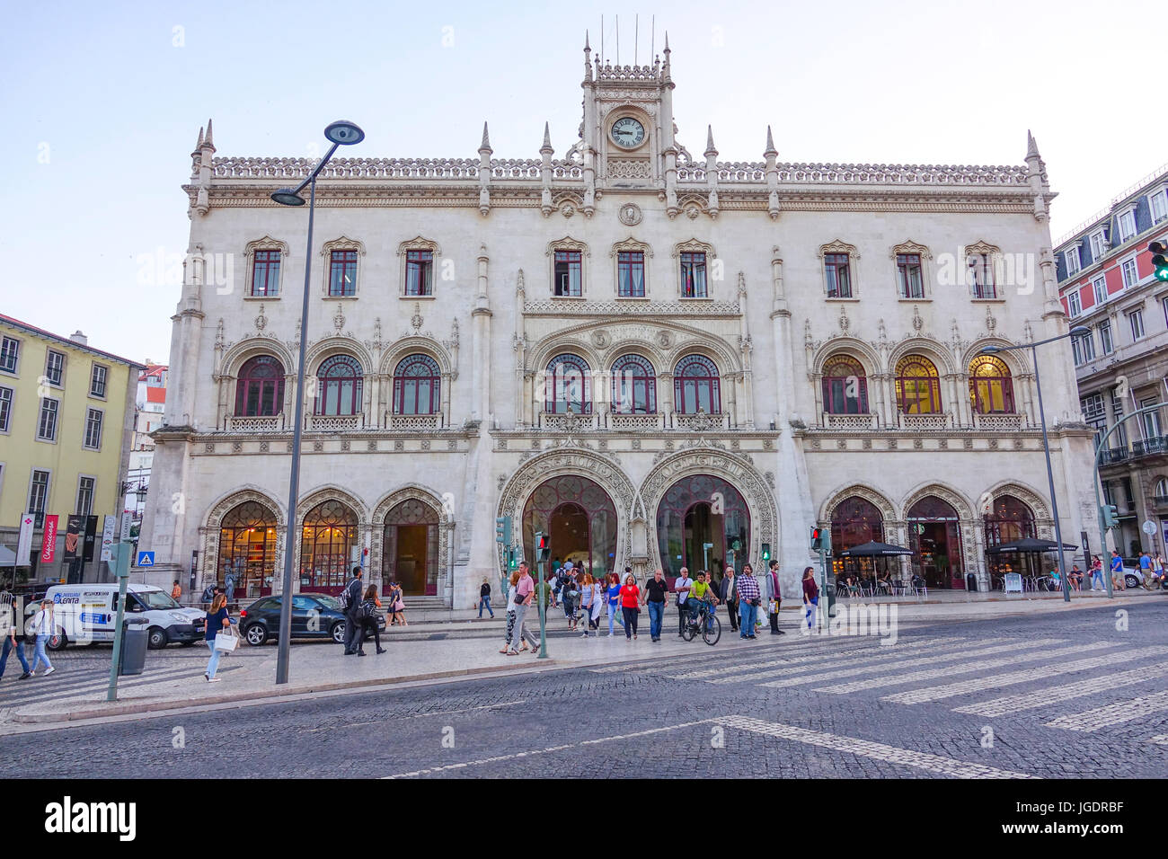 Beautiful building of Rossio Train station in Lisbon - LISBON ...