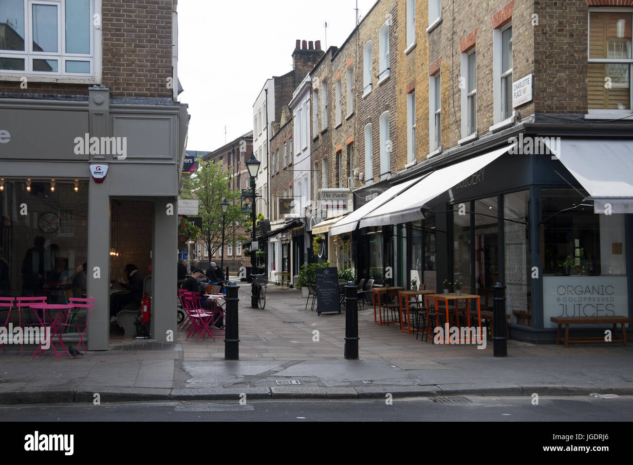 Charlotte place, Goodge Street, London W1 Stock Photo - Alamy