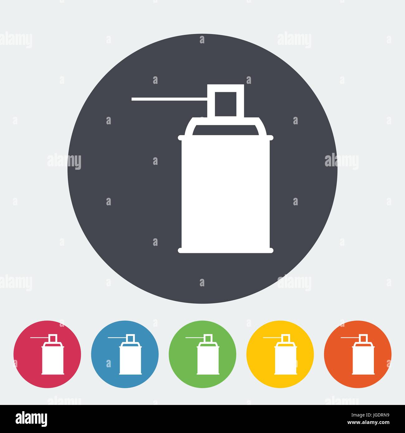 Spray with chemicals. Single flat icon on the circle. Vector ...