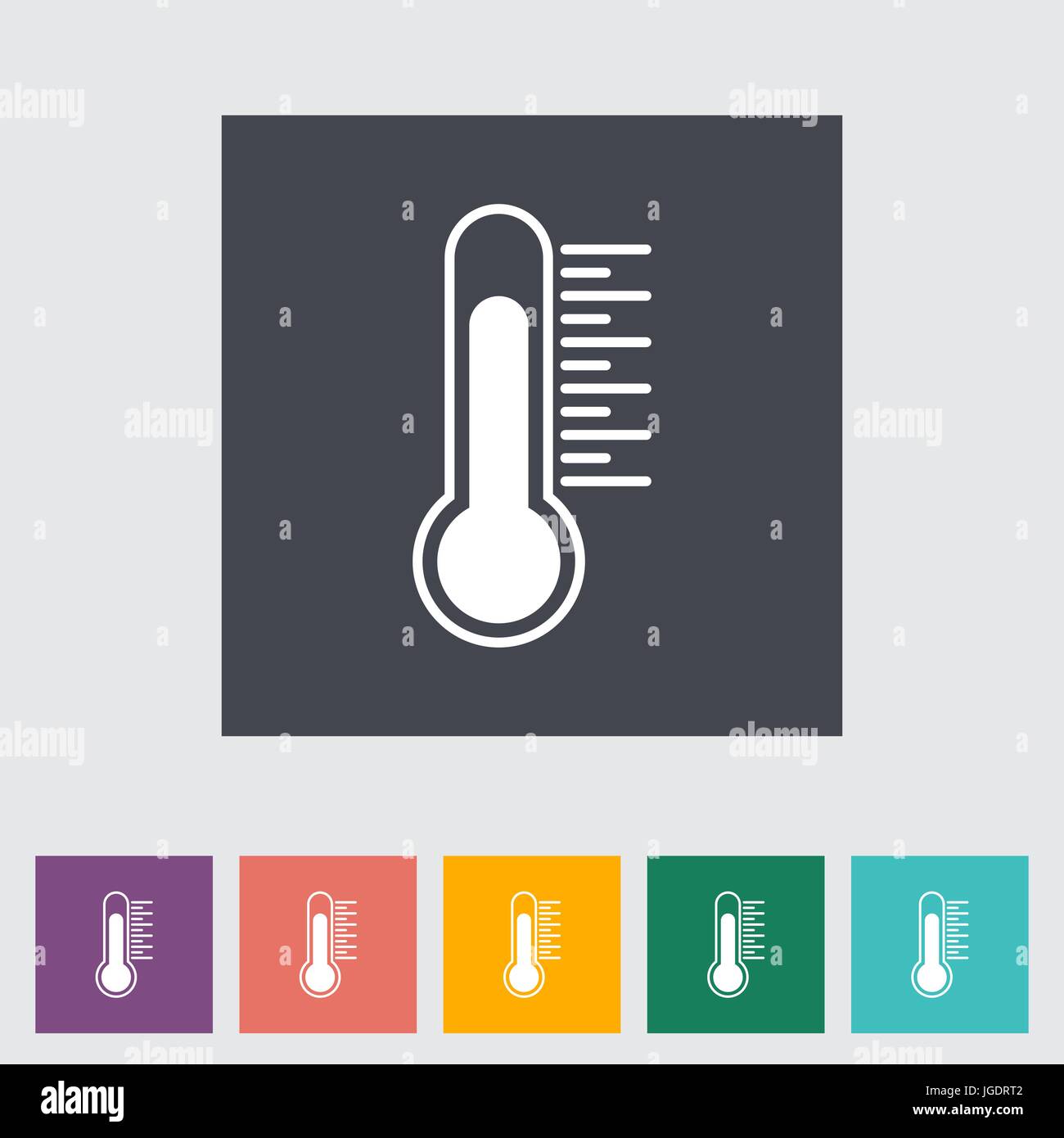 Thermometer flat icon Stock Vector Image & Art - Alamy