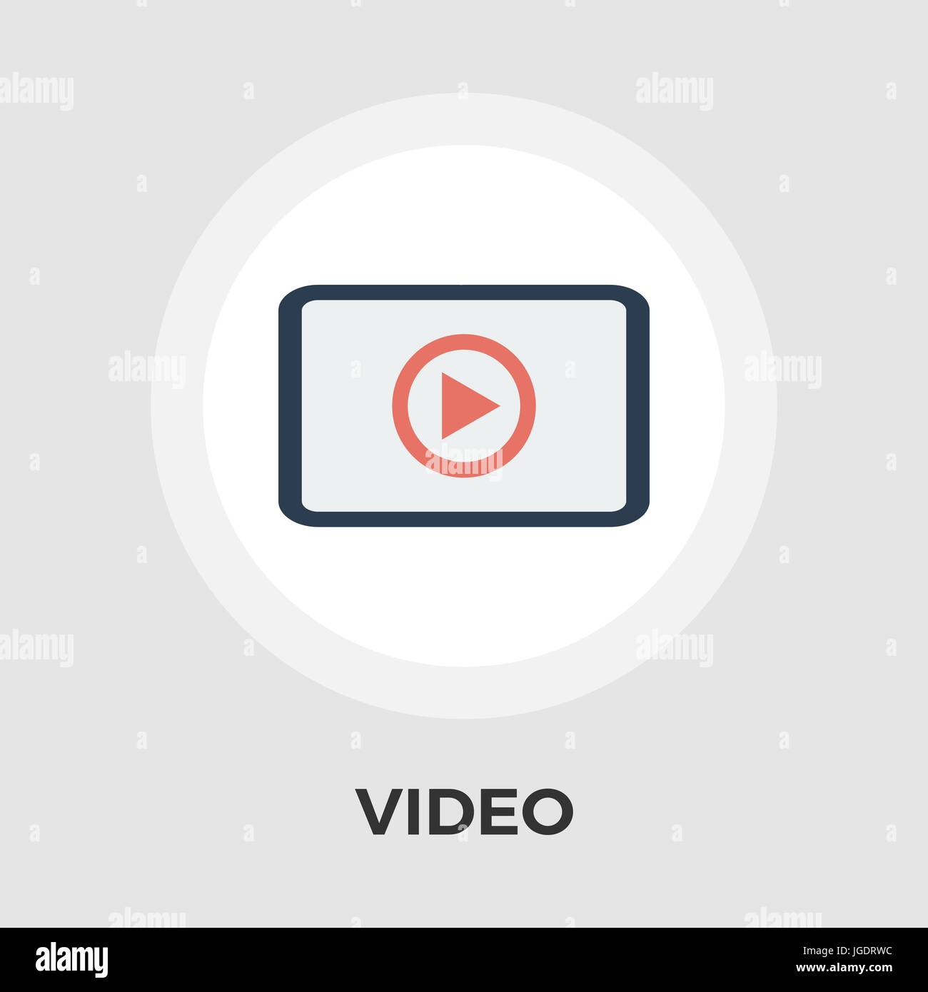 Video player vector flat icon Stock Vector Image & Art - Alamy