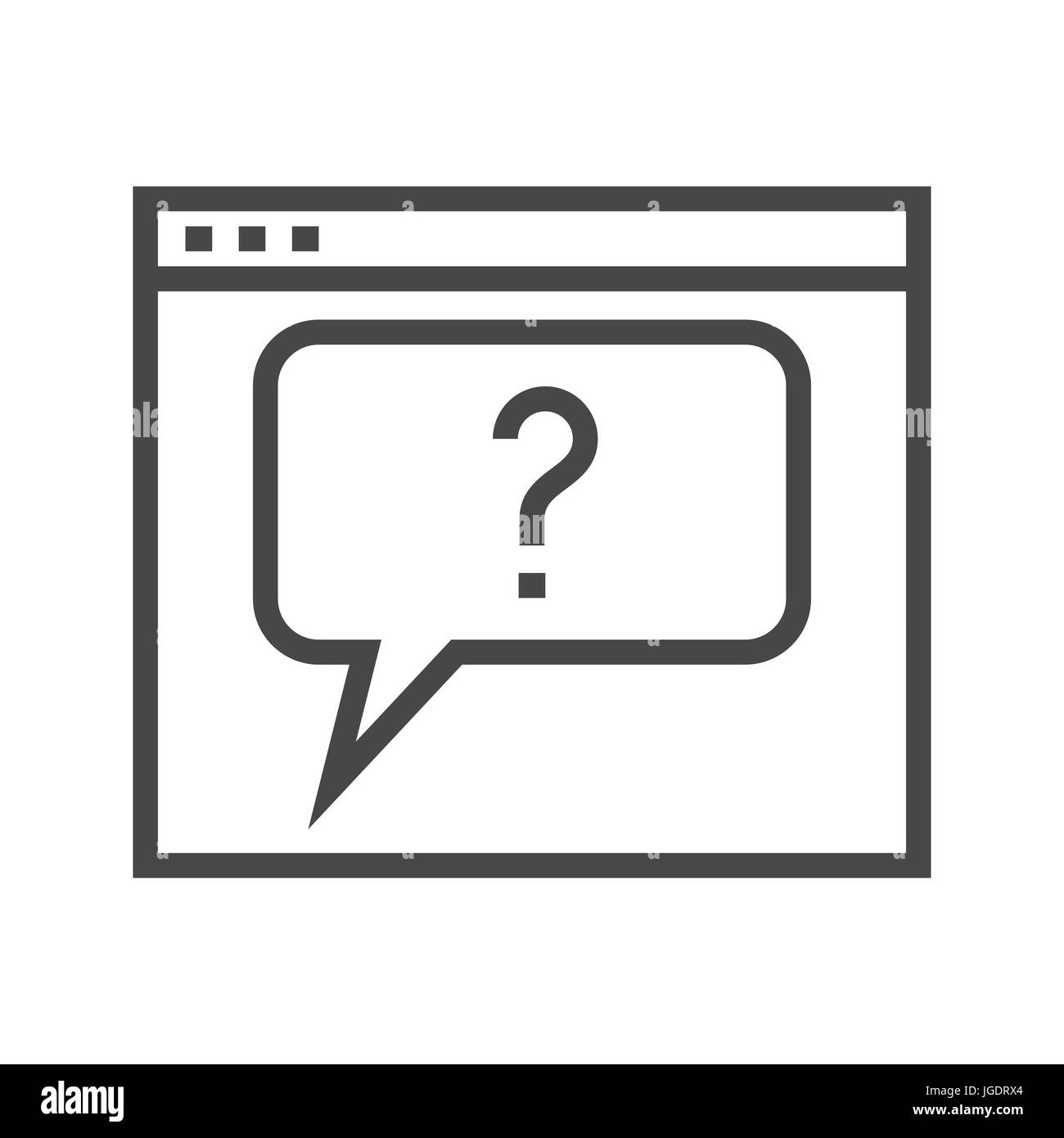 Web Page with Question Mark Stock Vector Image & Art - Alamy