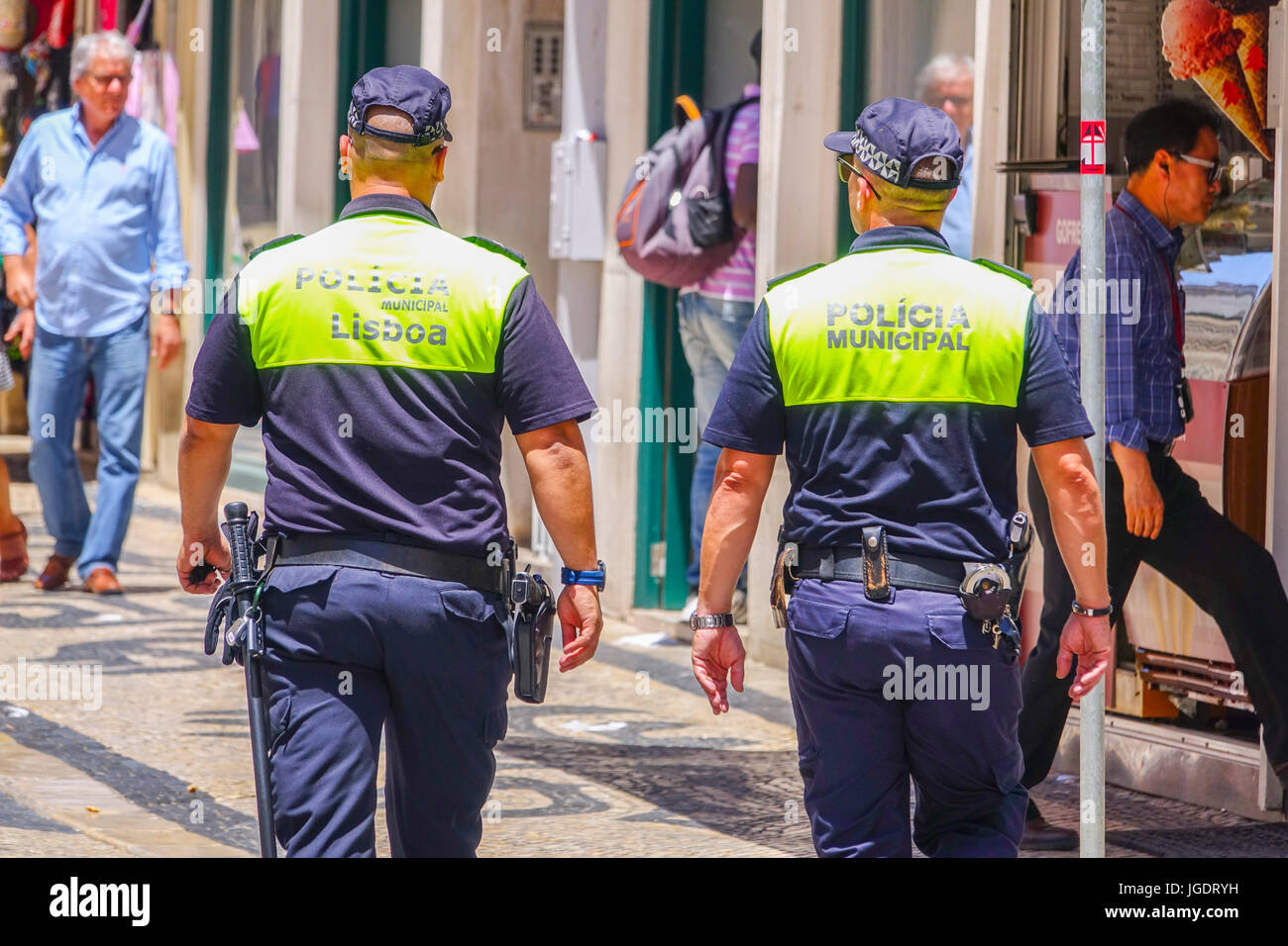 Police Officers in the streets of Lisbon - LISBON - PORTUGAL 2017 Stock ...