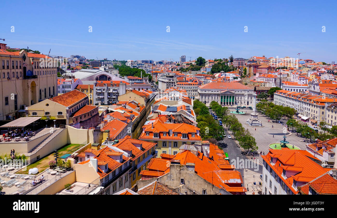 Aerial view over the city of Lisbon on a sunny day - LISBON - PORTUGAL ...