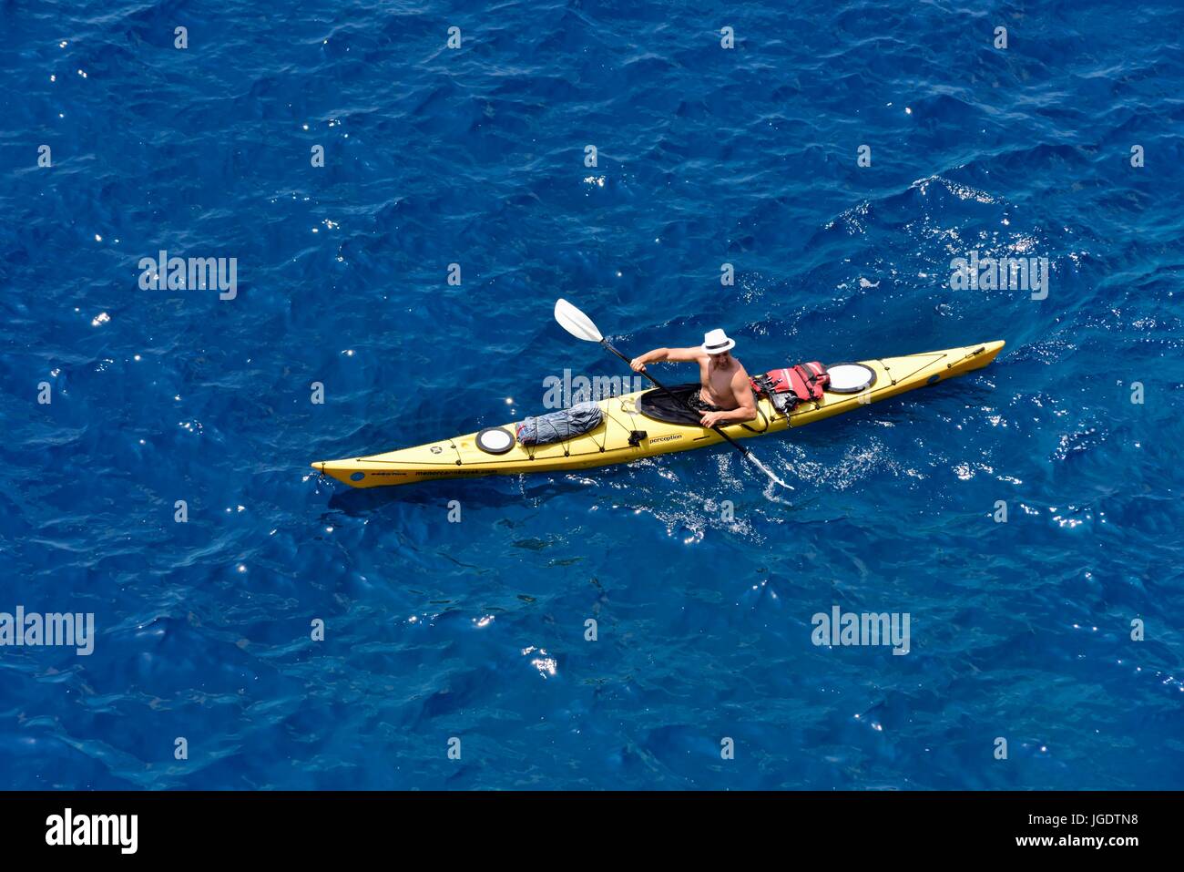 Kayaking Menorca Minorca Stock Photo - Alamy