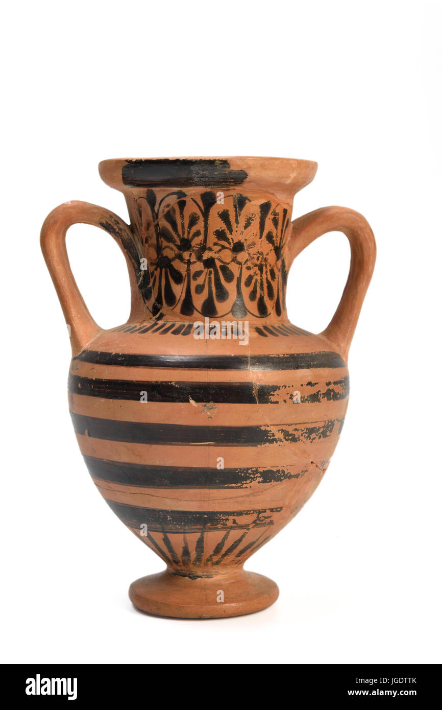 Original Greek vase from archaeological excavation Stock Photo - Alamy