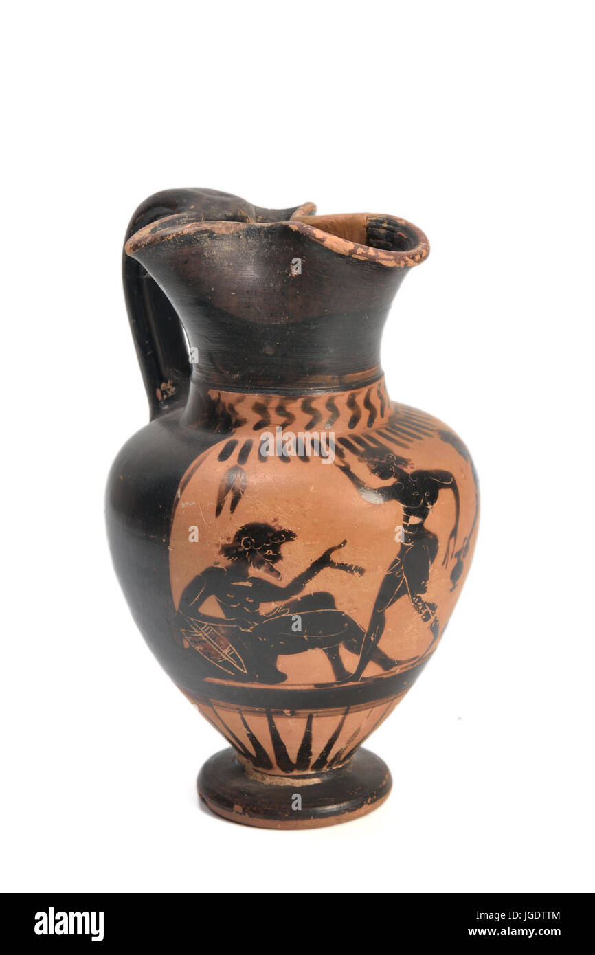 Original Greek vase from archaeological excavation Stock Photo - Alamy