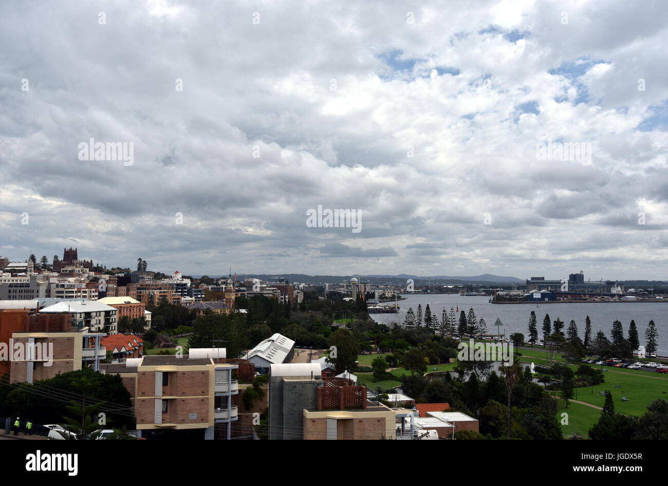 Panoramic view of Newcastle from Fort Scratchley (NSW, Australia ...