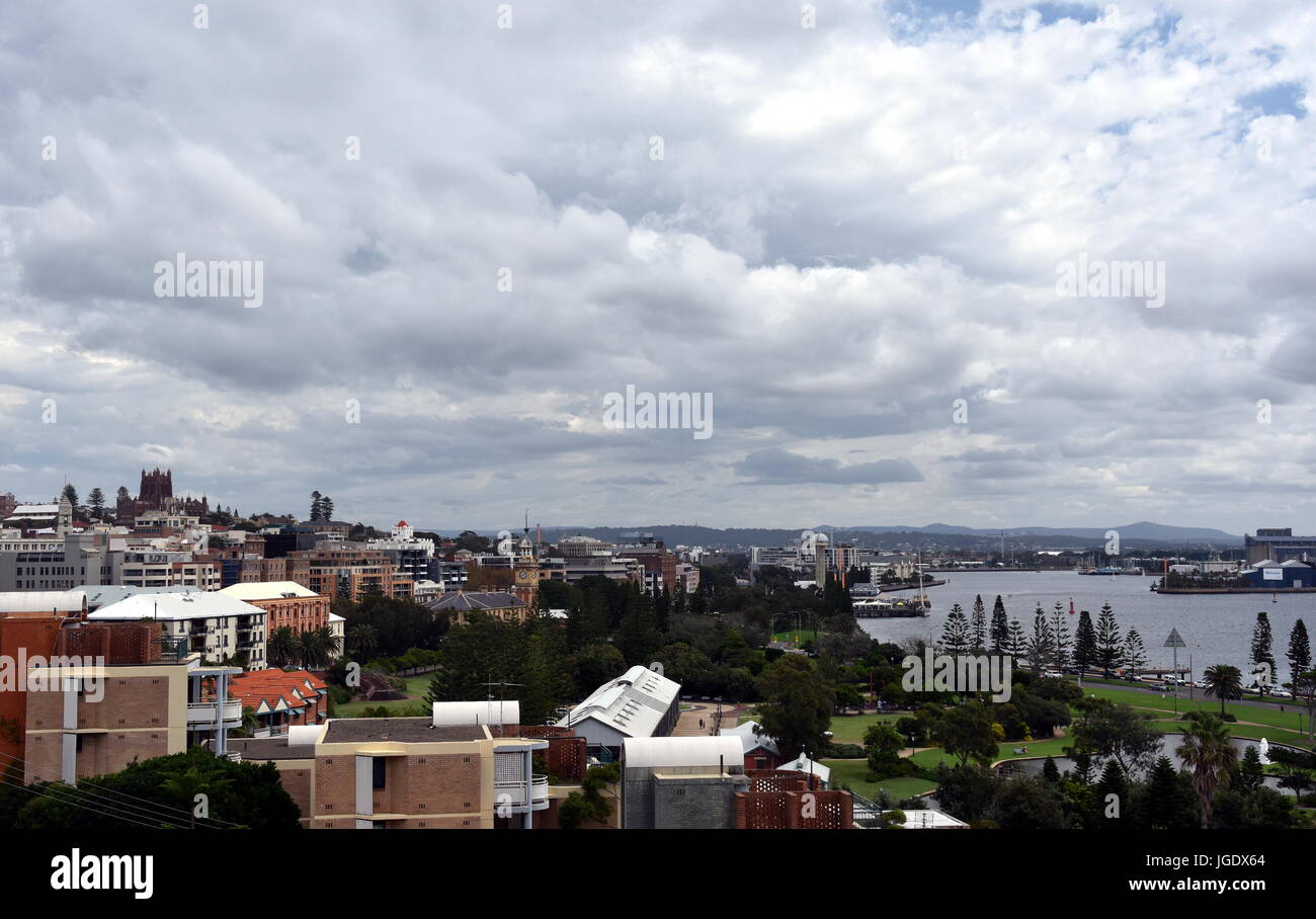 Panoramic view of Newcastle from Fort Scratchley (NSW, Australia ...