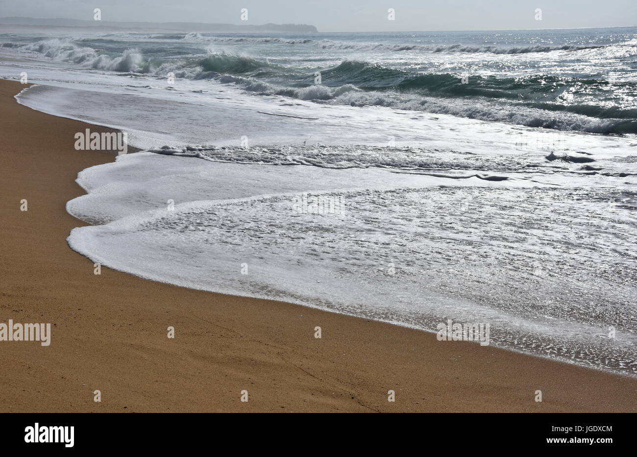 Wave and sand beach for background. Beautiful beach surface texture ...