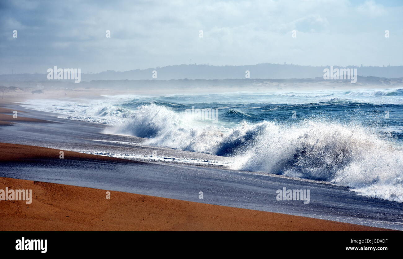 Wave and sand beach for background. Beautiful beach surface texture ...