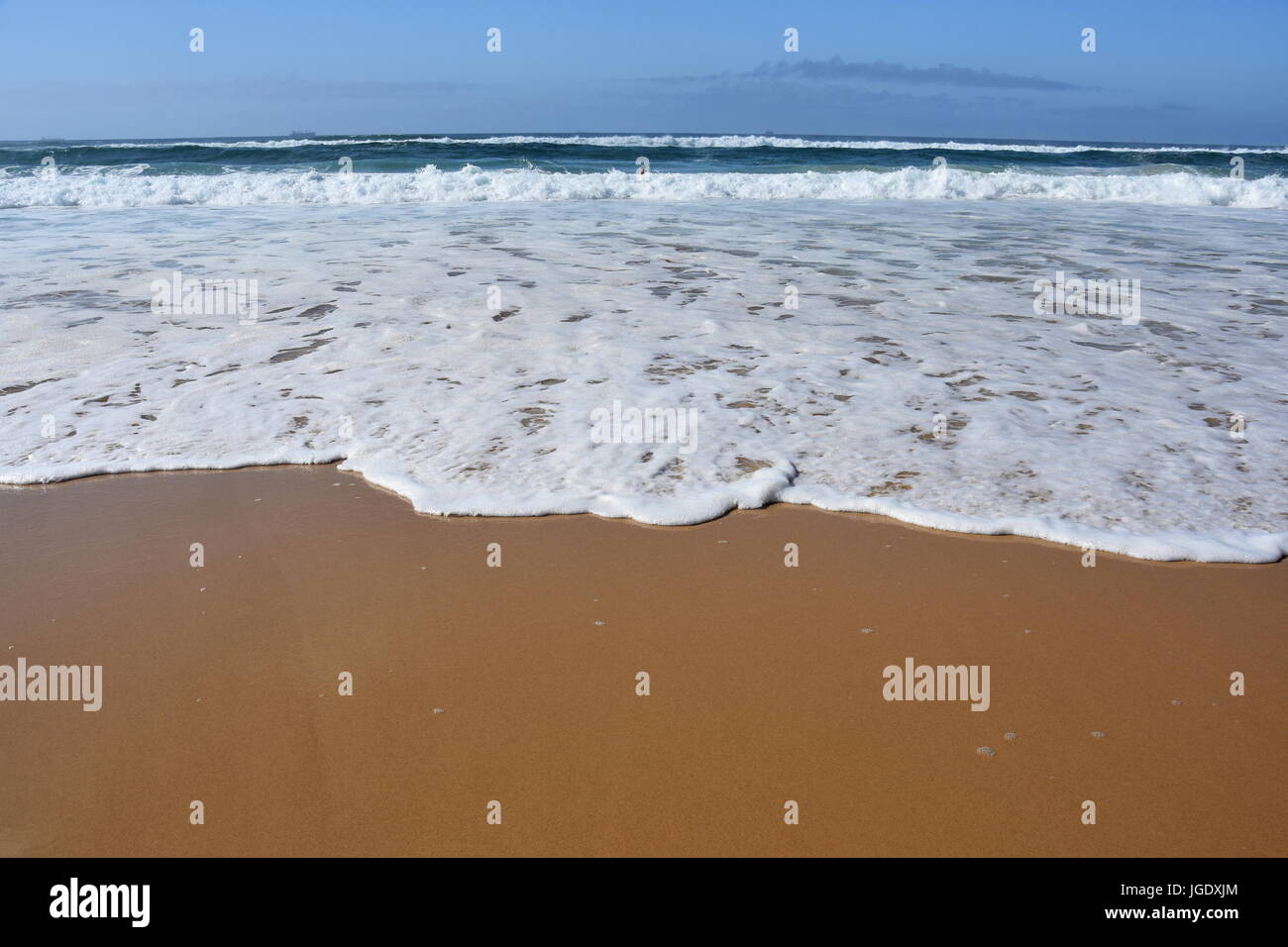 Wave and sand beach for background. Beautiful beach surface texture ...