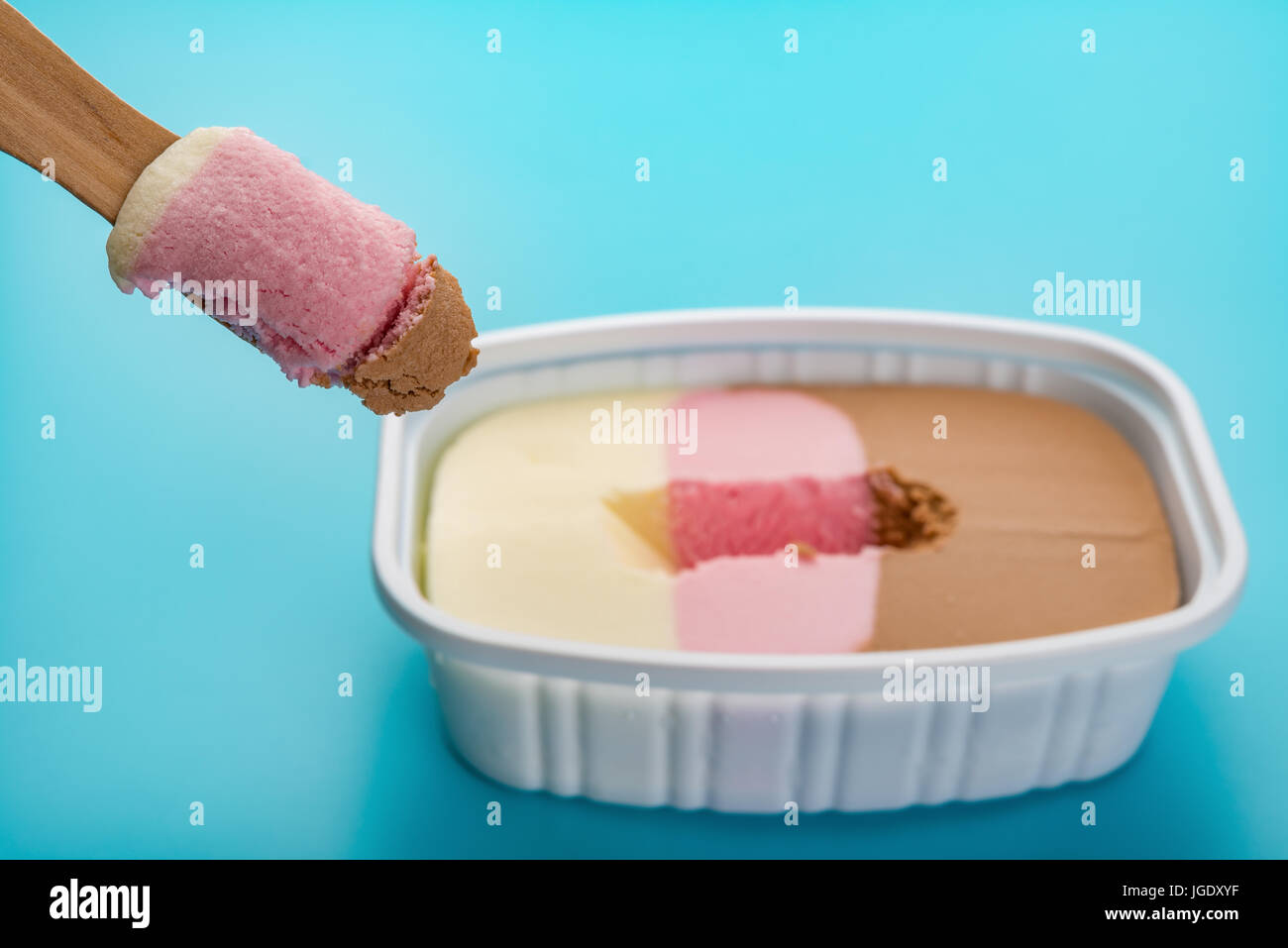 eating multi-color ice cream Stock Photo - Alamy