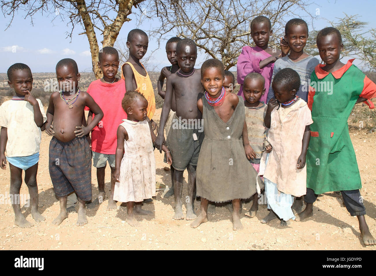 Turkana children from Nordkenia, Turkana-Kinder aus Nordkenia Stock ...