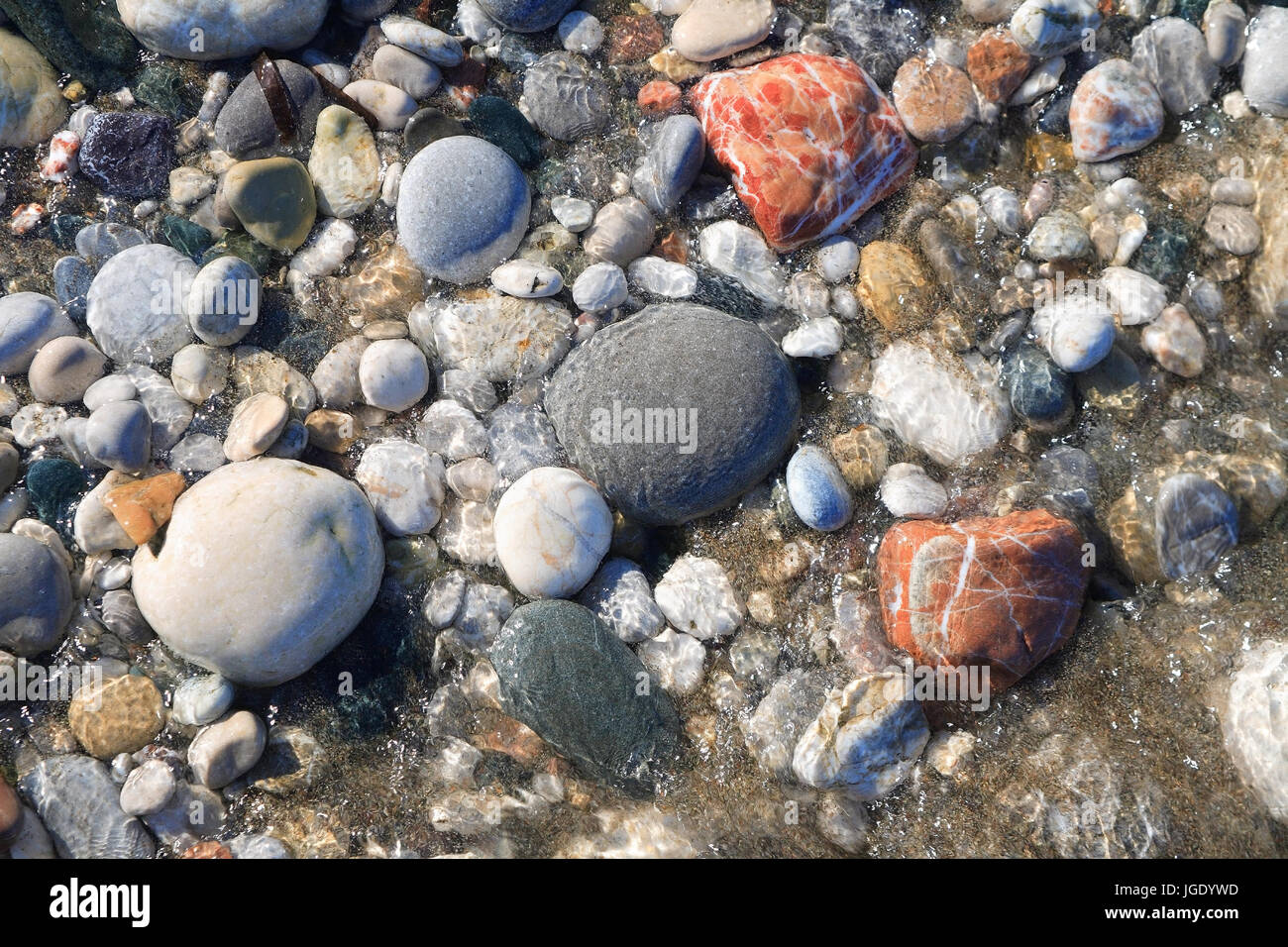 Stones on the beach, Steine am Strand Stock Photo - Alamy