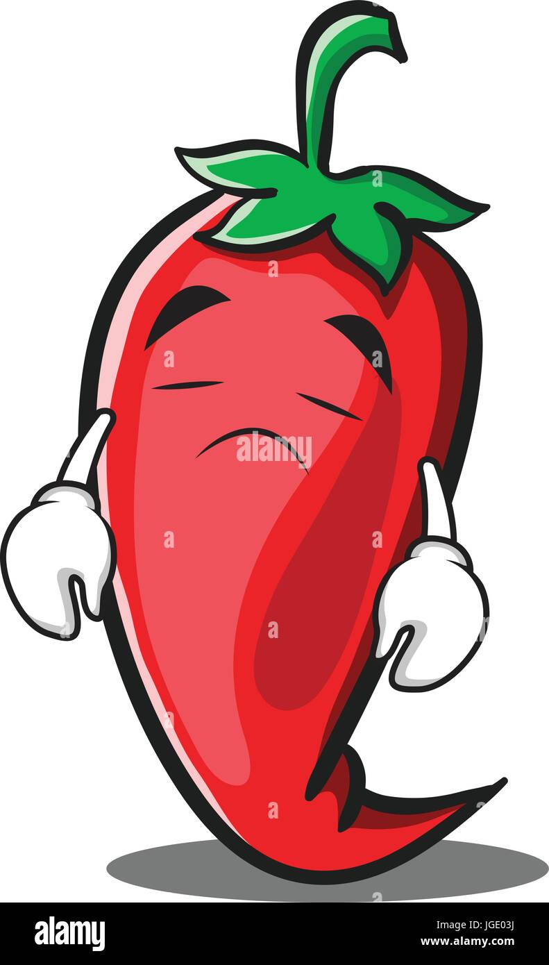 Sad red chili character cartoon Stock Vector Image & Art - Alamy