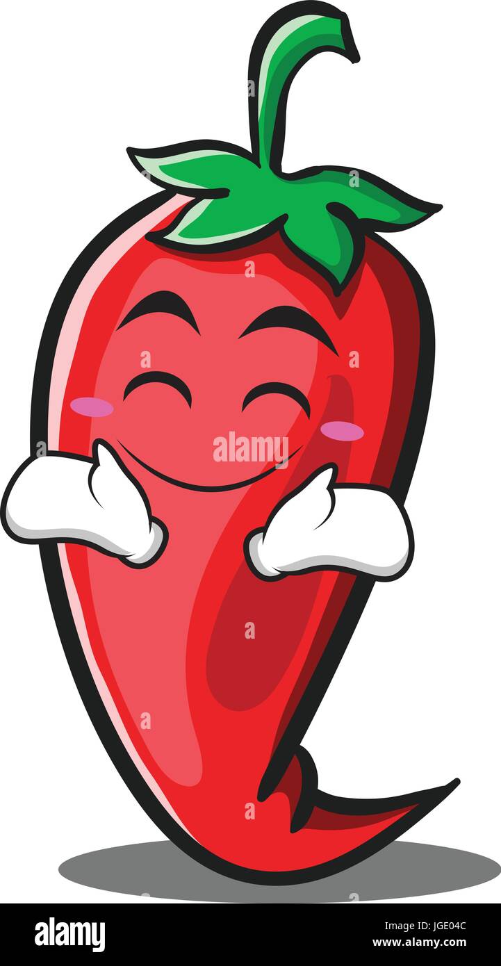 Happy red pepper character Stock Vector Images - Alamy