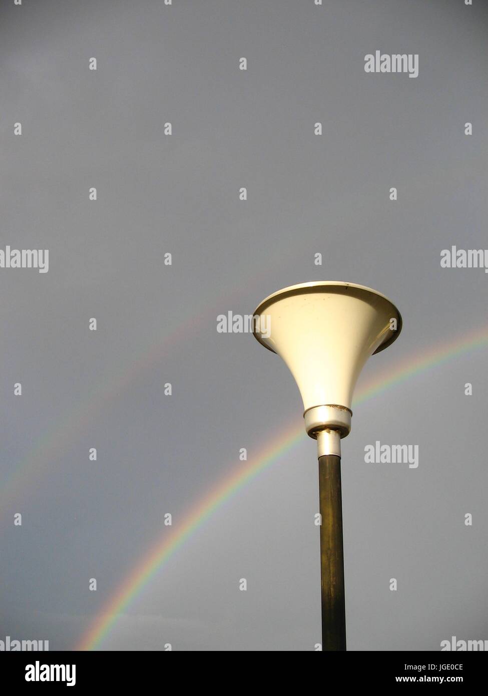 Street light and rainbow background Stock Photo - Alamy