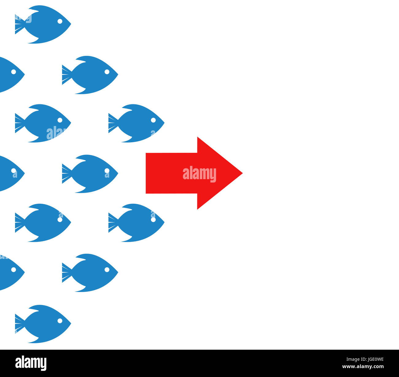 fish bank follow directions concept illustration design over white ...