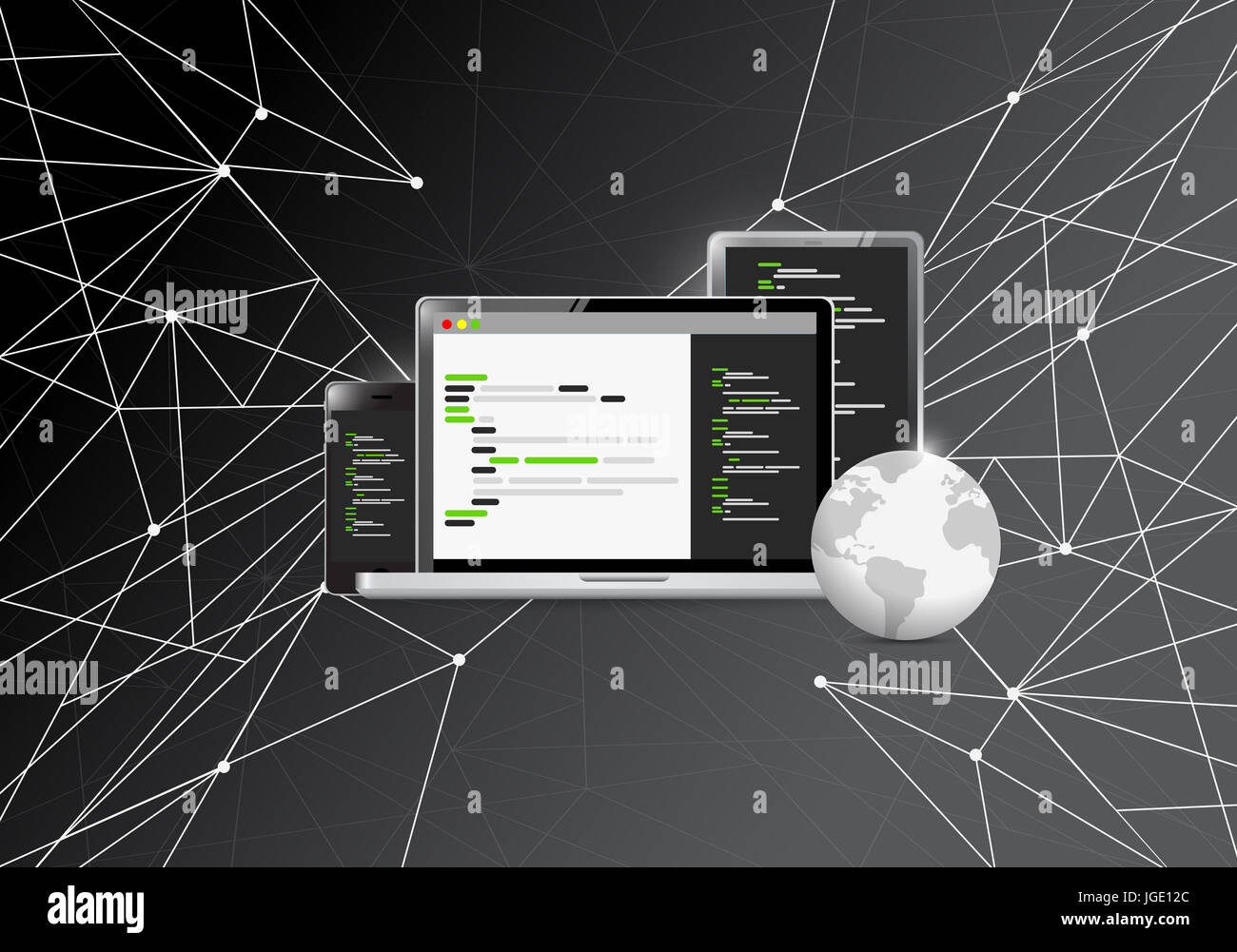 international coding electronics concept illustration isolated over a ...