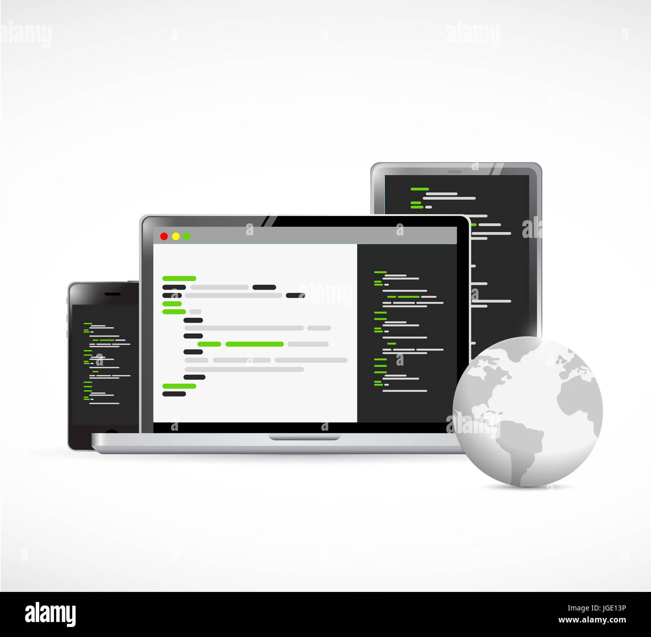 international coding electronics concept illustration isolated over a ...