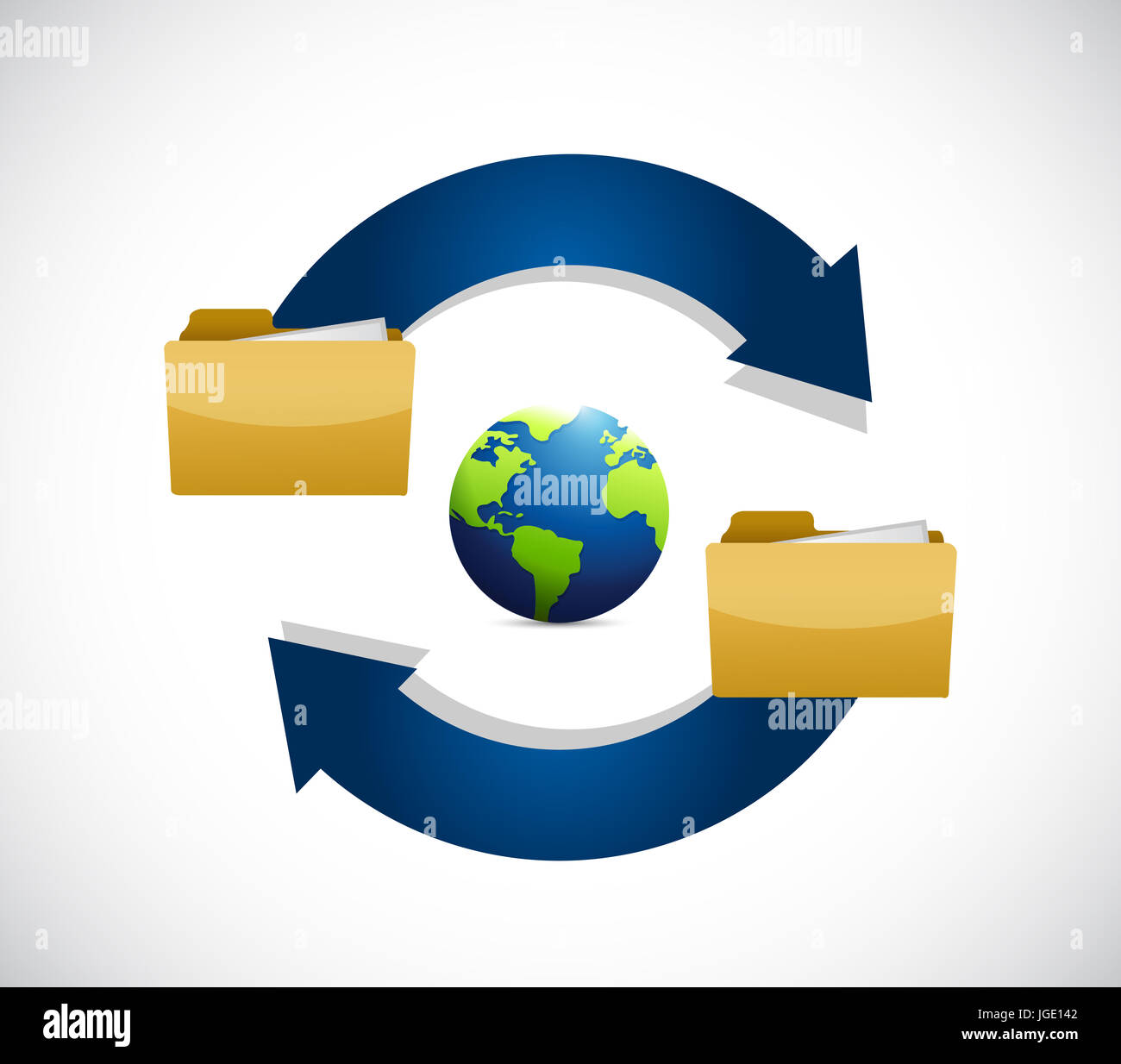 global data on the move concept illustration icon isolated over white ...