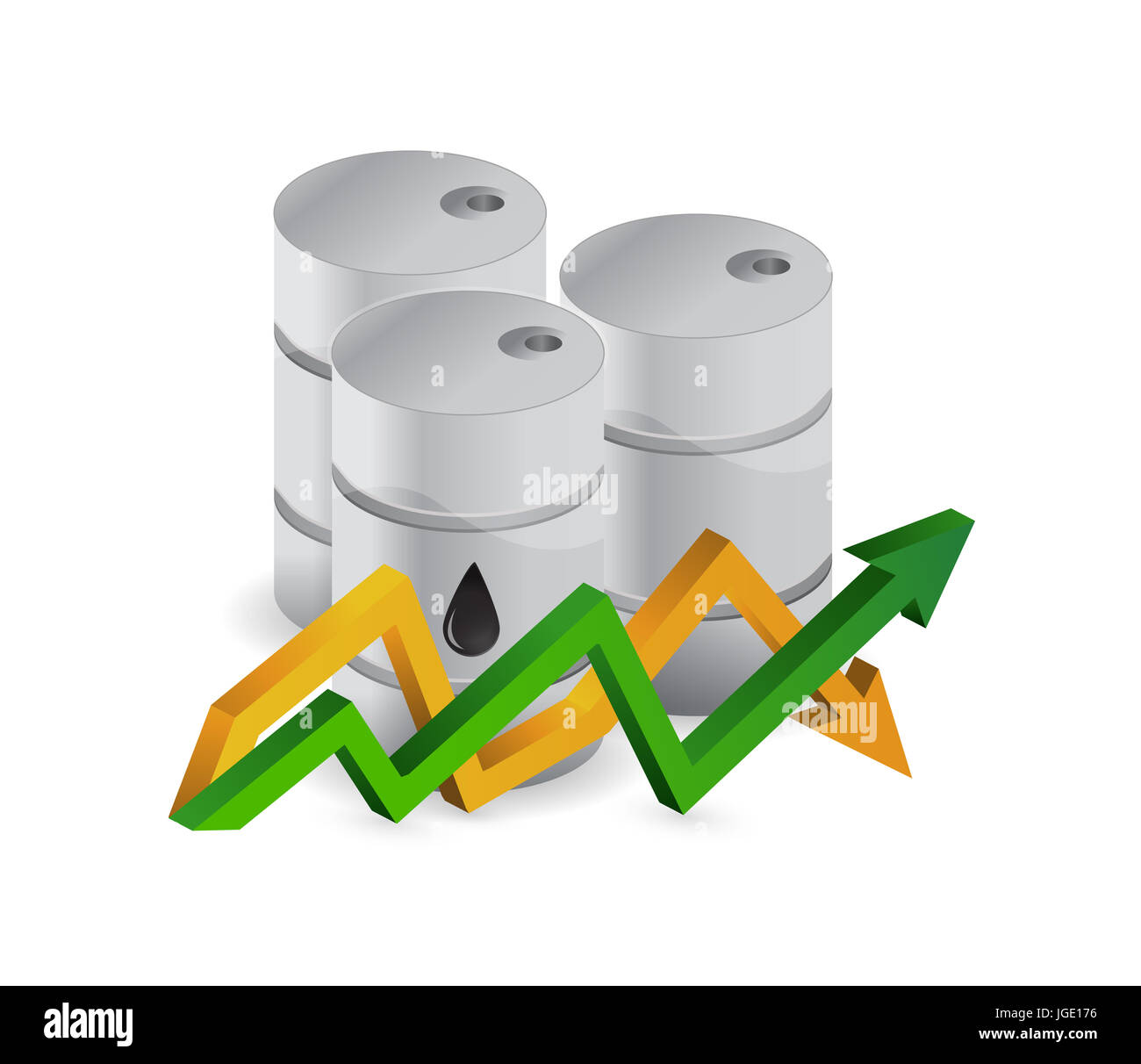 oil barrel prices. business icon illustration isolated over white Stock ...
