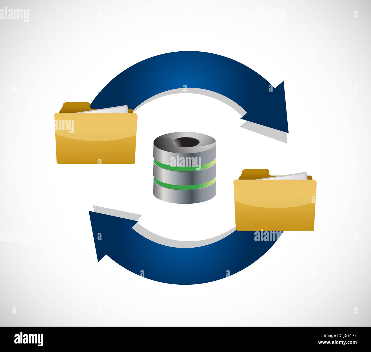 server content storage cycle illustration icon isolated over white ...