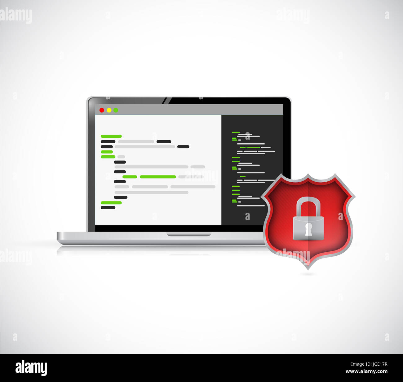 Security coding concept icon illustration design isolated over white ...
