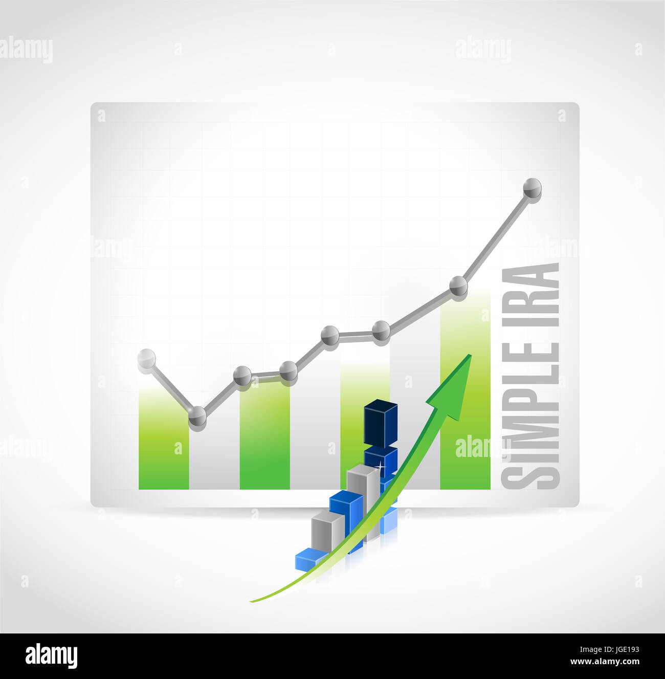 simple ira business graph illustration design icon isolated over white ...
