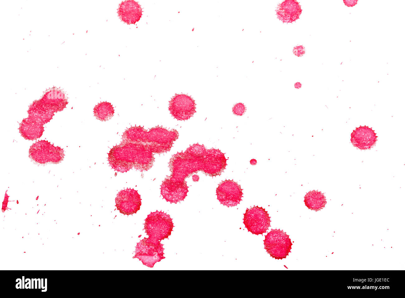 Abstract red ink splash. Ink blots. Elements of design. Water-soluble ...
