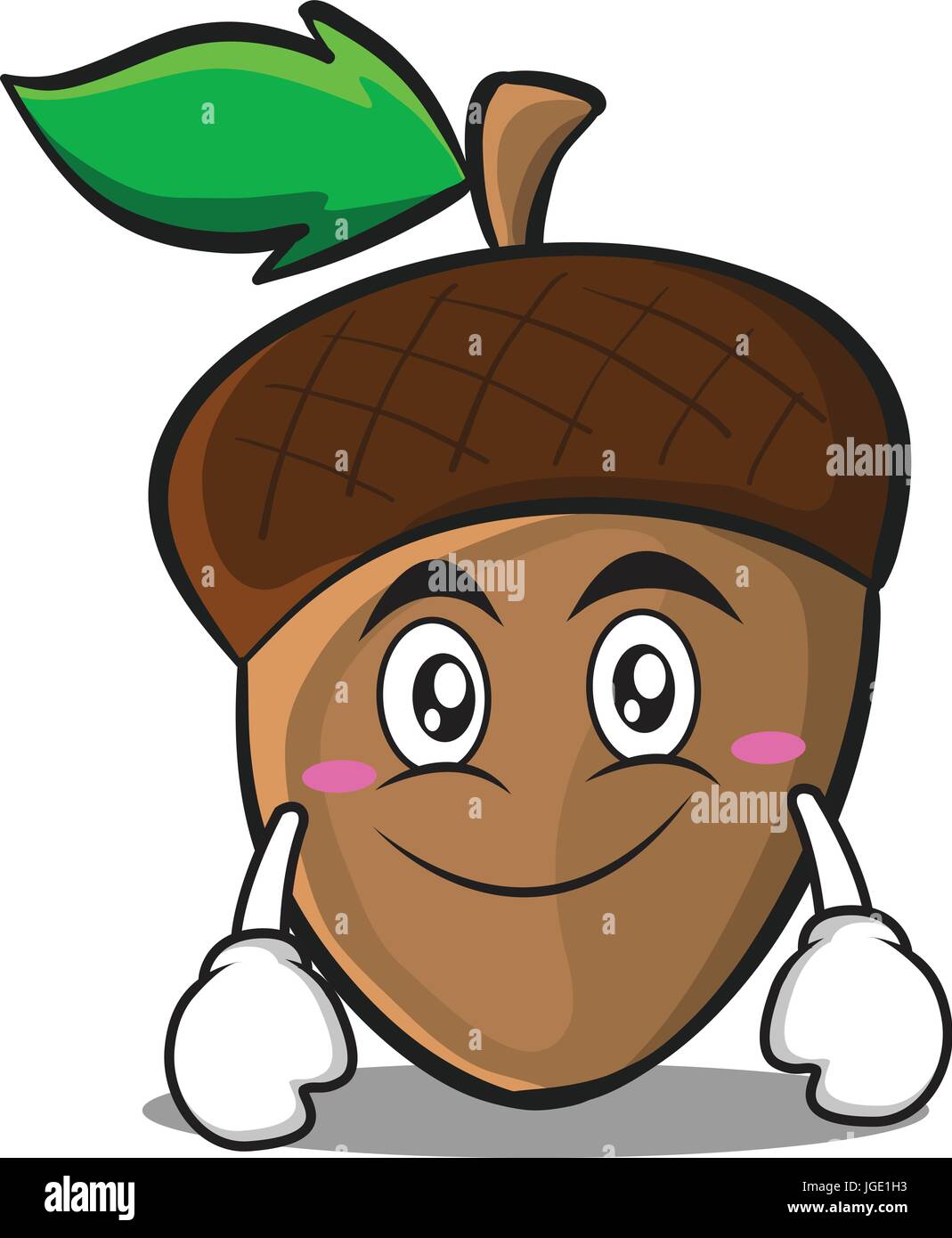 Smile acorn cartoon character style Stock Vector Image & Art - Alamy