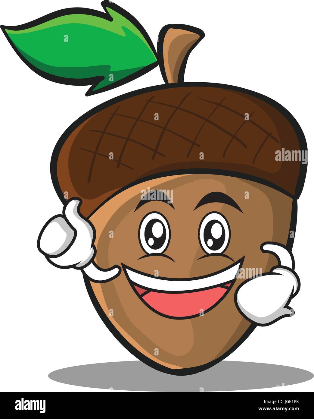 Enthusiastic acorn cartoon character style Stock Vector Image & Art - Alamy