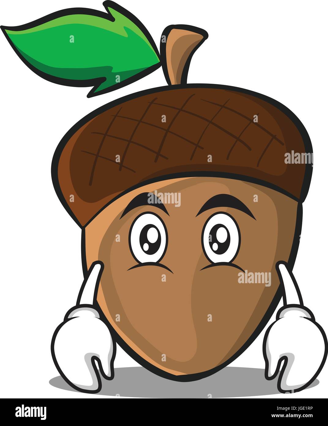 Flat face acorn cartoon character style Stock Vector Image & Art - Alamy