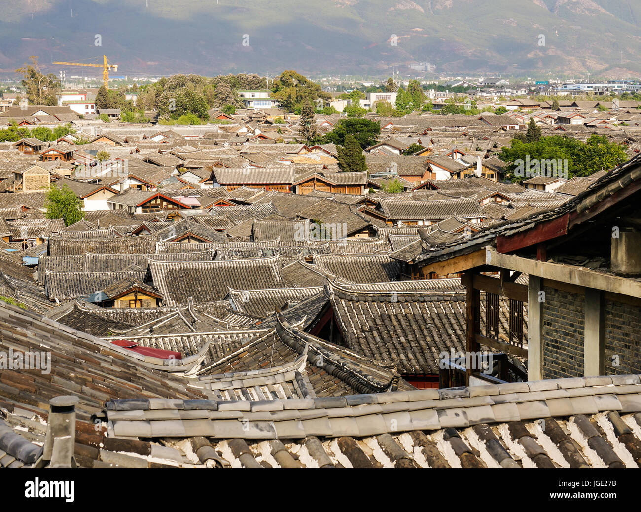 Lijiang Old Town with local historical architectures in Yunnan, China ...
