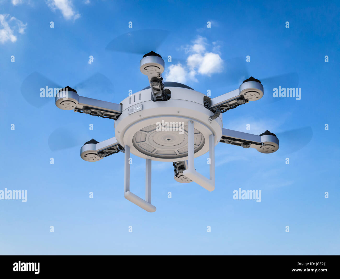 3d rendering drone camera flying in the sky Stock Photo - Alamy