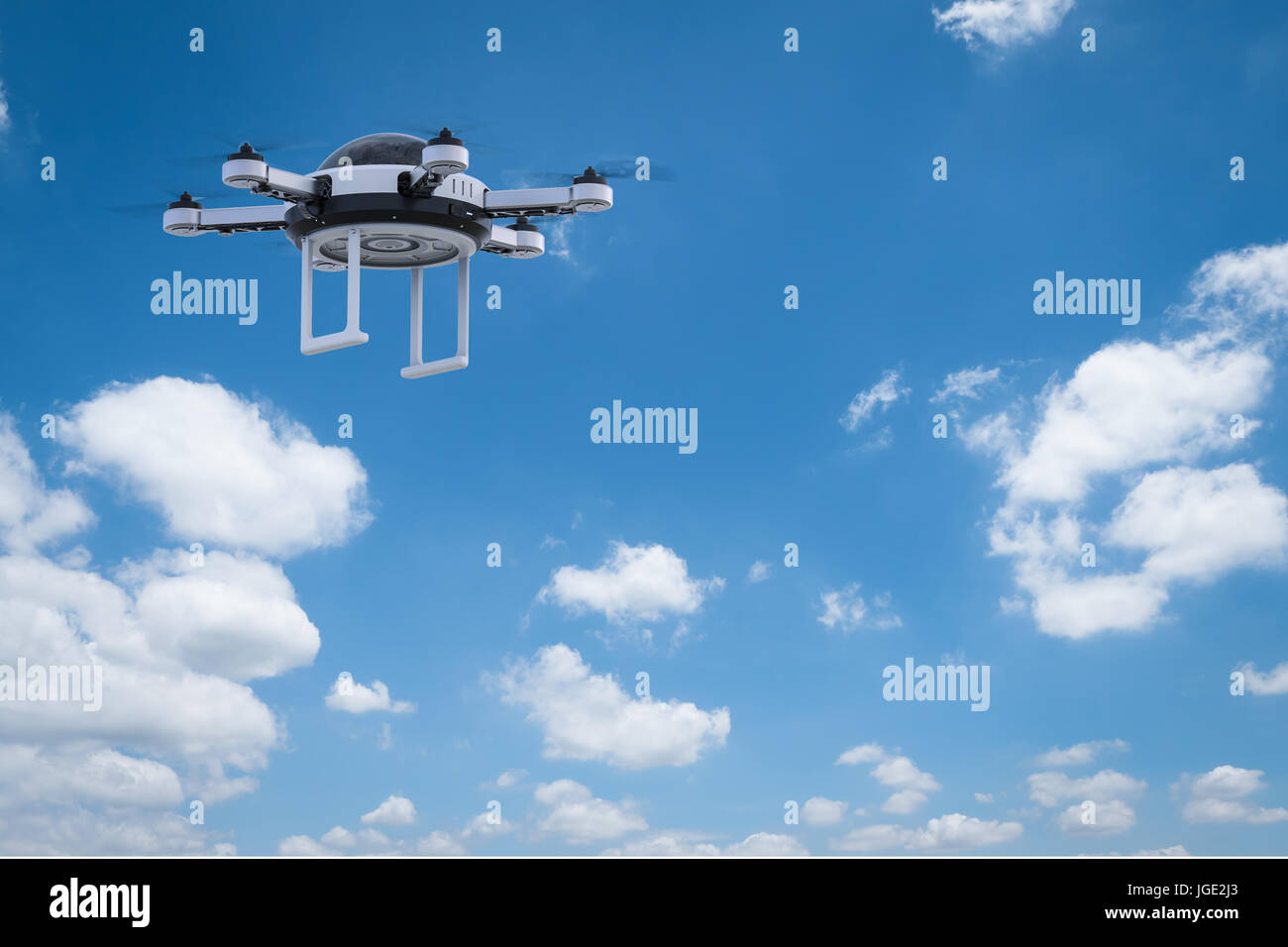 3d rendering drone camera flying in the sky Stock Photo - Alamy