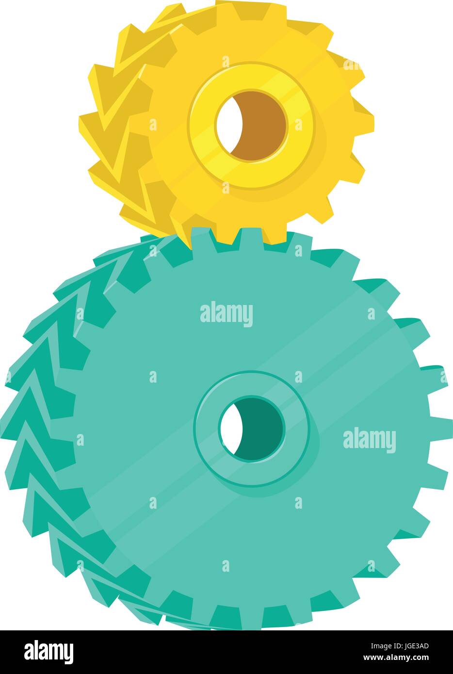Two Cogs icon, cartoon style Stock Vector Image & Art - Alamy