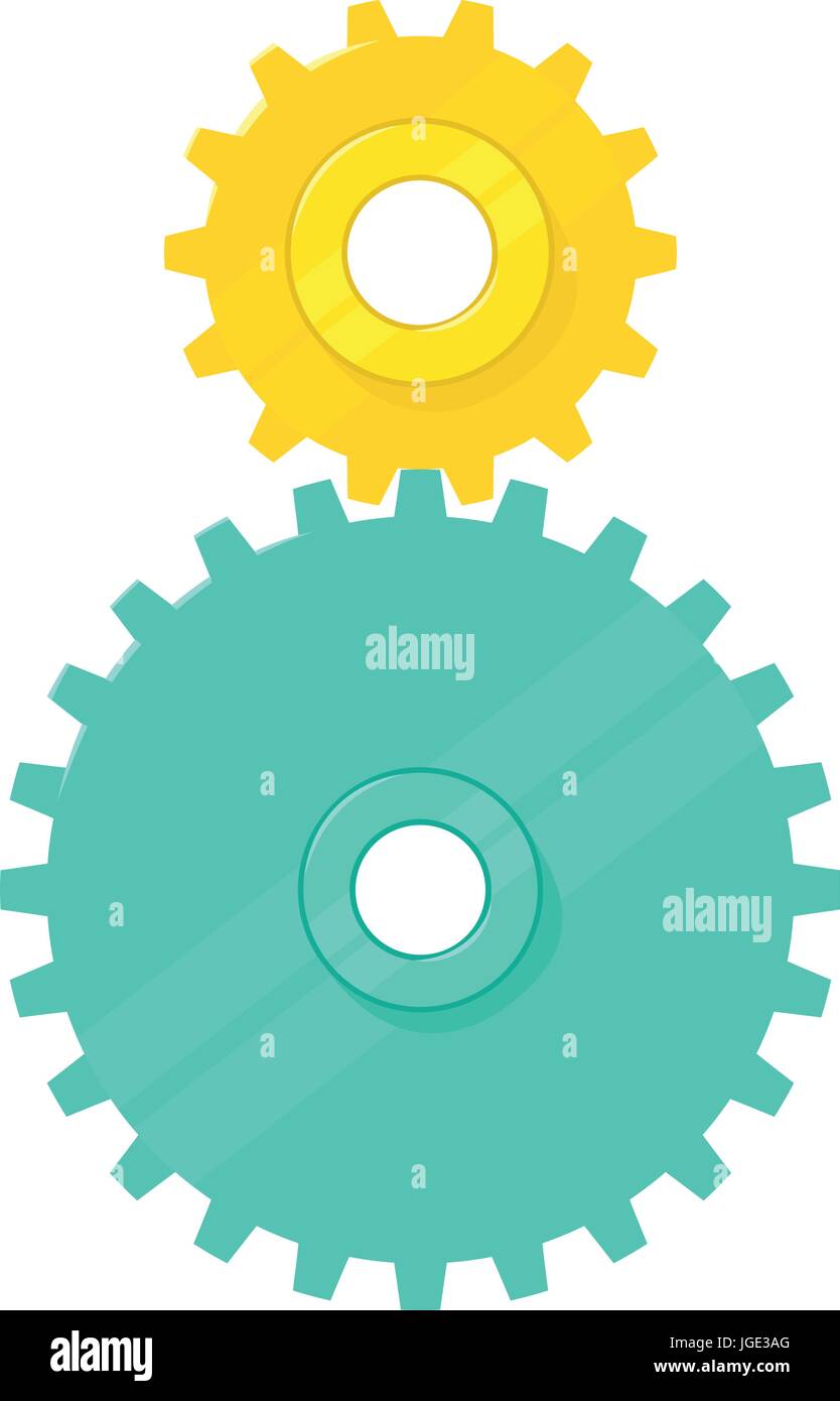 Cogged gears icon, cartoon style Stock Vector Image & Art - Alamy